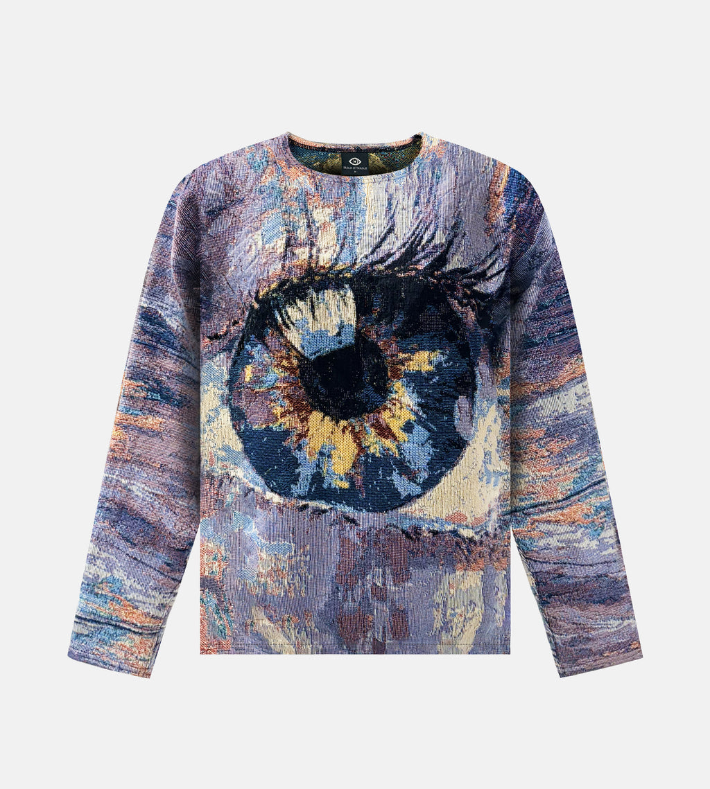 (PURPLE) VISUALEYES SWEATER – DREAM OF THREADS